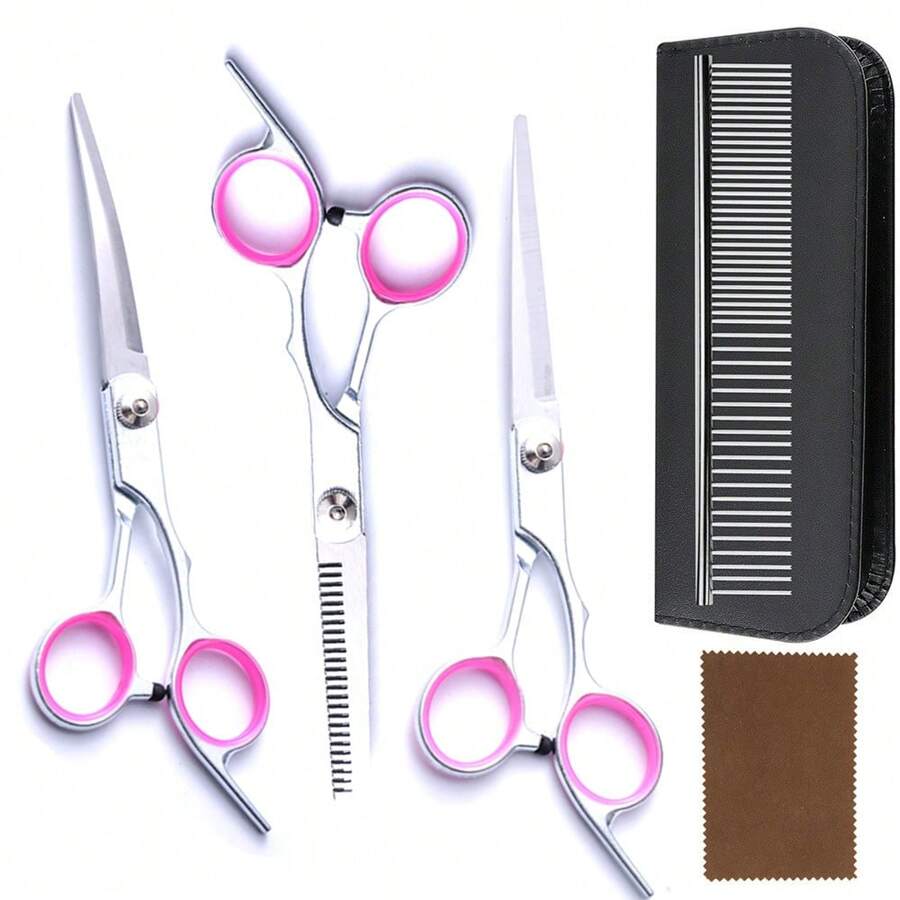 6 Pieces Hair Cutting Set, Professional Haircut Kit Include Scissors ...