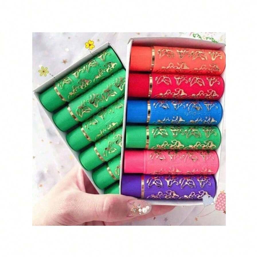 Grandma's Magic Lipstick Kit 12 - 6 Green + 6 Colorful - Lasts 24 Hours ...