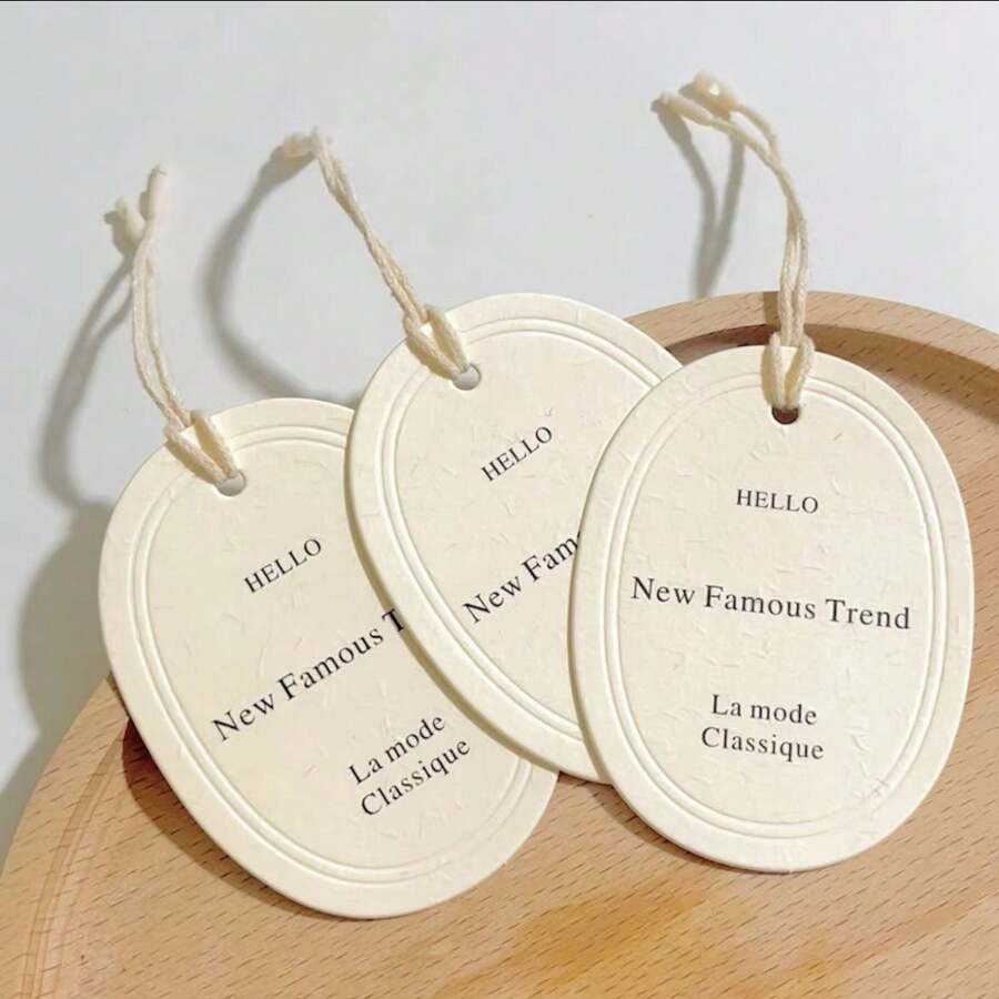 100pcs Vanilla Paper Apparel Hang Tags, High-End Women's Clothing ...
