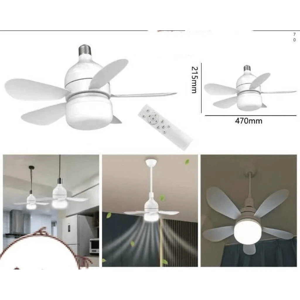 Ceiling Fan With Light And Remote Control (6 Blades) 110/220v Dual ...