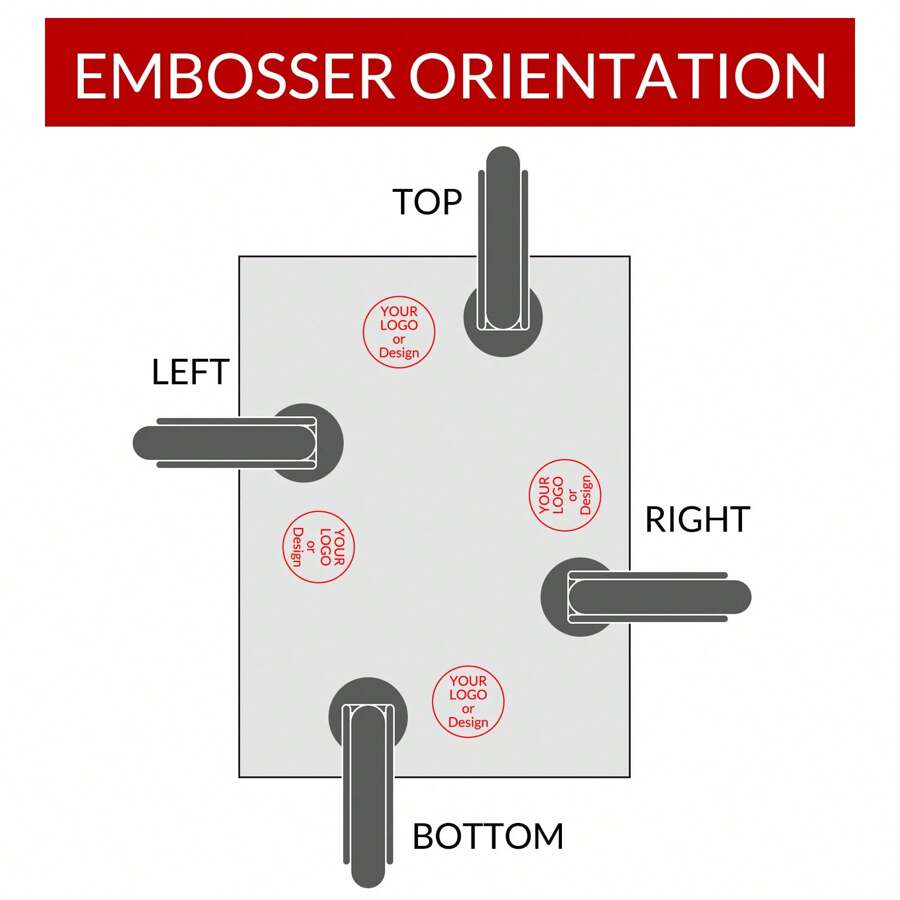 1Pc Custom Logo Embosser Stamp With Case And 100pcs Stickers- Heavy ...
