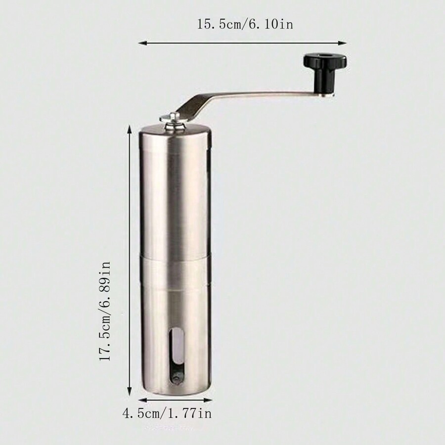 Stainless Steel Manual Coffee Grinder, Home Use Hand-Cranked Coffee ...