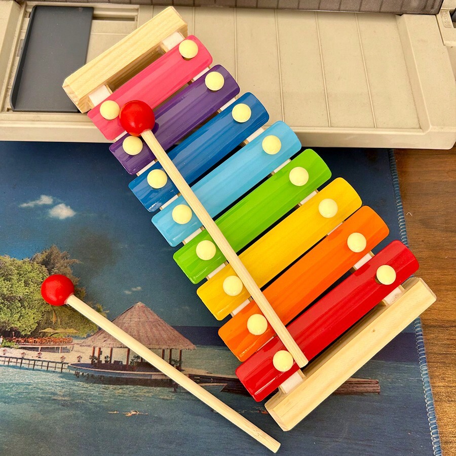 1pc Baby Octagonal Bell Piano Early Educational Musical Instrument Toy ...