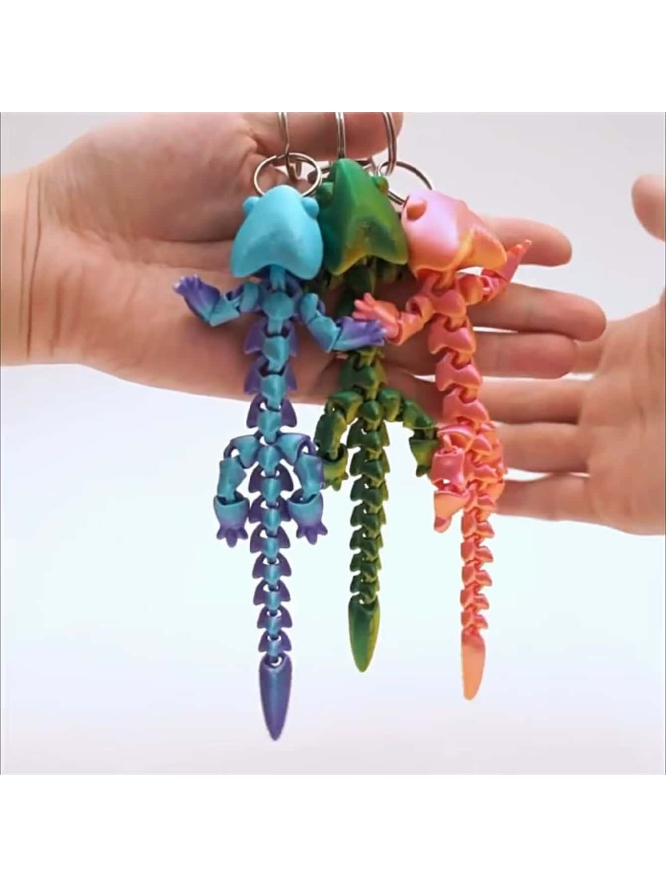 3D Printed Movable Joint Lizard Keychain, Car Accessories And Backpack ...