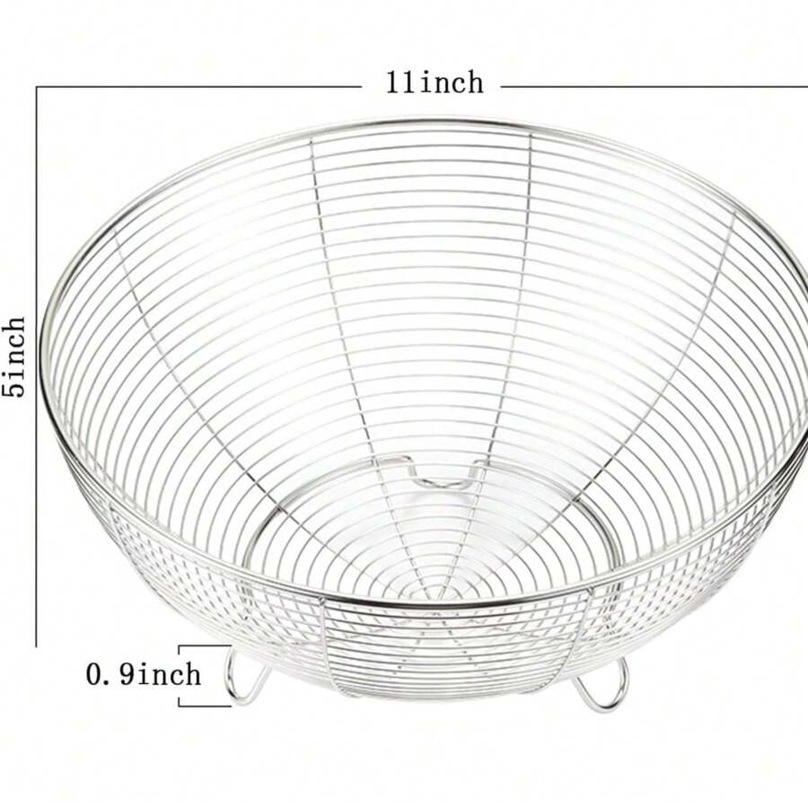 1 Piece 26cm Large Stainless Steel Wire Mesh Fruit Basket Stand, For ...