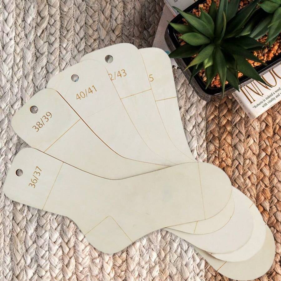 5-Piece Set Of DIY Woven Wooden Socks Hanging Board Hook Wooden Socks ...