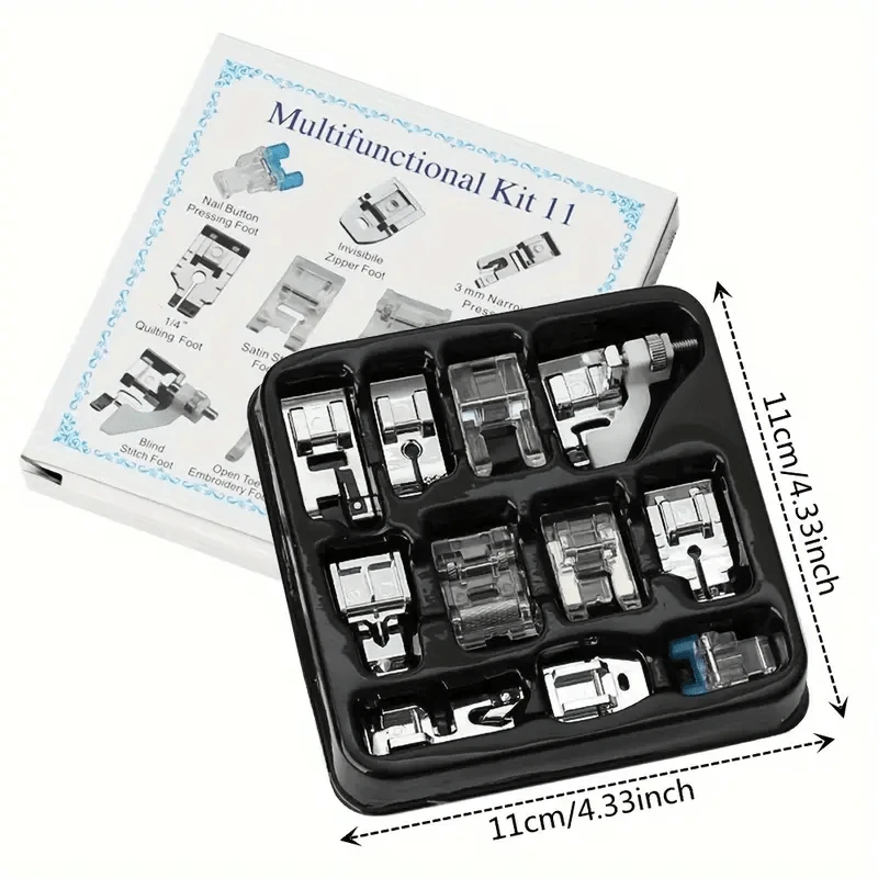 Conjunto de Calcadores 11 Peças, Encaixe Rápido para Máquina de Costura ...