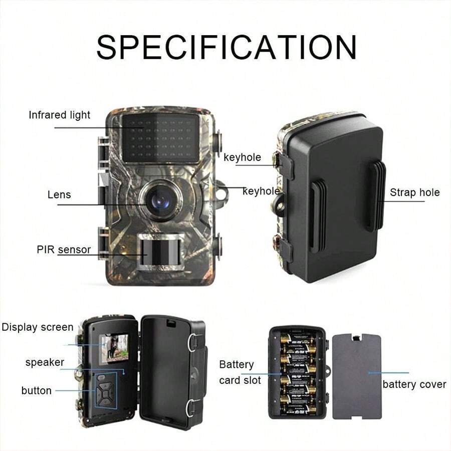 Outdoor Trail Camera, High Definition Hunting Camera With Night Vision ...