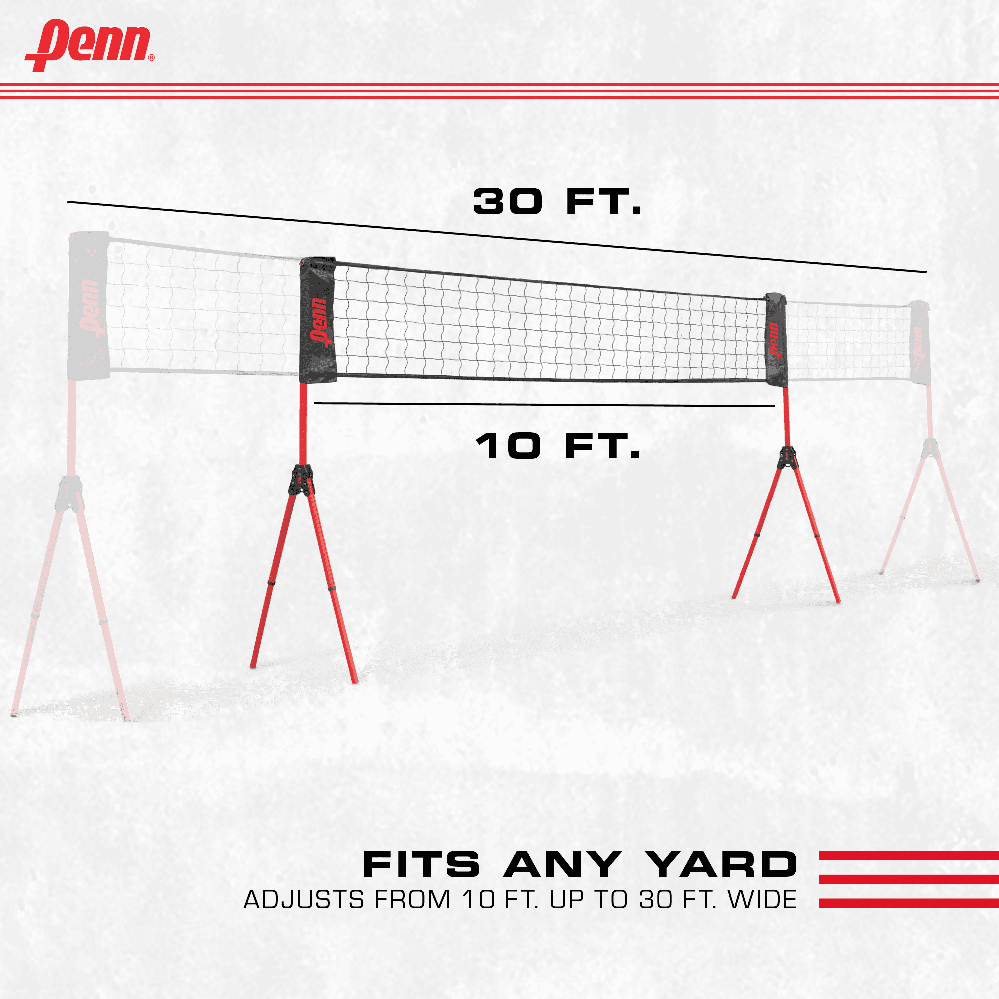 Penn Easy Fit Premium Volleyball Set, Includes Adjustable Net And Ball ...