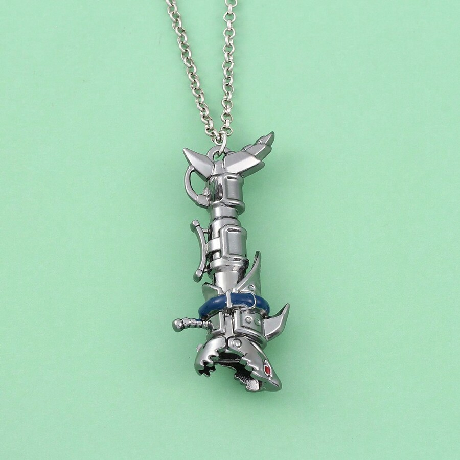 Disney 1/2pcs Arcane Season 2 Jinx Shark Mouth Gun Necklace Keychain ...