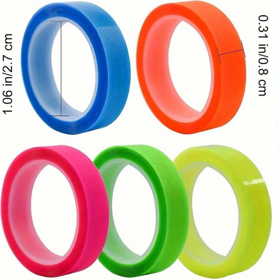 6 Rolls 0.8mm Handwritten Tapes, Colorful Marking Pens & Paper Tapes ...