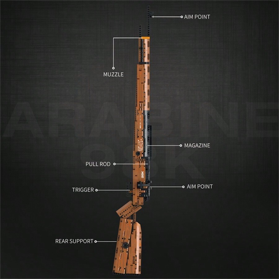 Creative Kar98K Sniper Rifle Military Weapon Building Blocks, Super ...