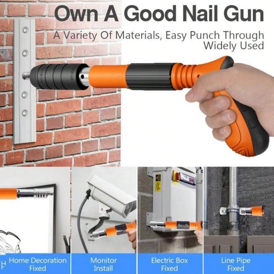 Manual Mini Steel Nail Gun 5 Gears Power Adjustable Wall Nail Guns For ...