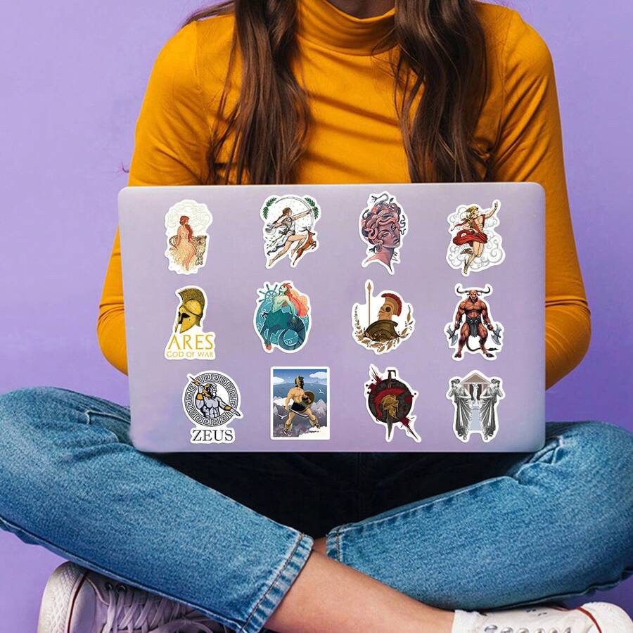 50Pcs Greece Stickers Greek Mythology Stickers Cartoon Greece Souvenirs ...
