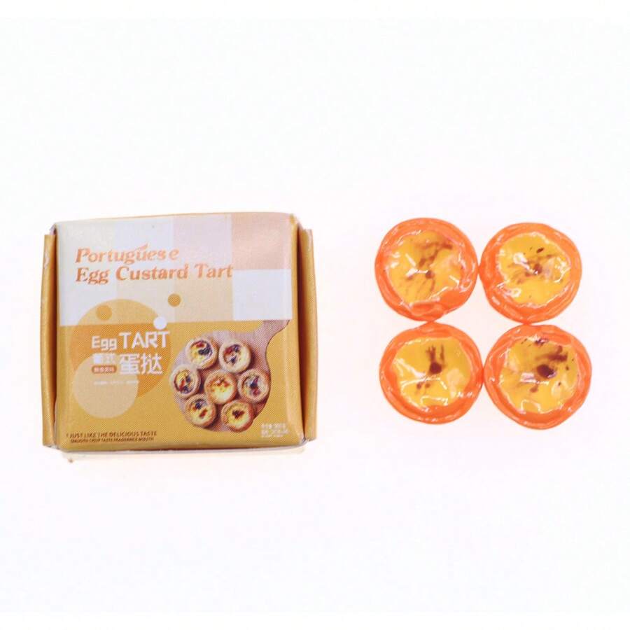 2 Boxes Mini Realistic Egg Tart, Miniature Food Prop Model Accessories ...