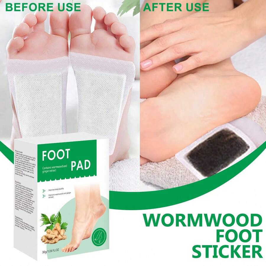 20PCS Ai Cao Foot Patch, Ai Ye Ginger Foot Patch, Fever Foot Patch ...