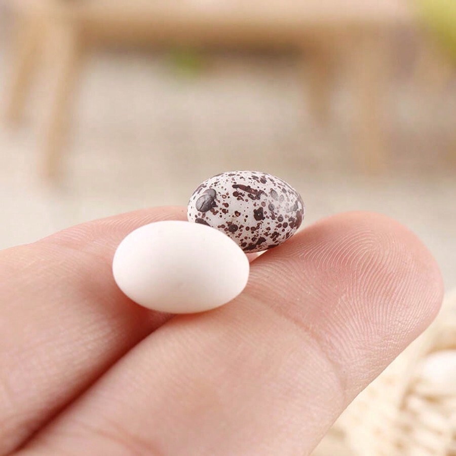 Miniature Food Toy Eggs, Mini Egg Models, Dollhouse Living Scene ...