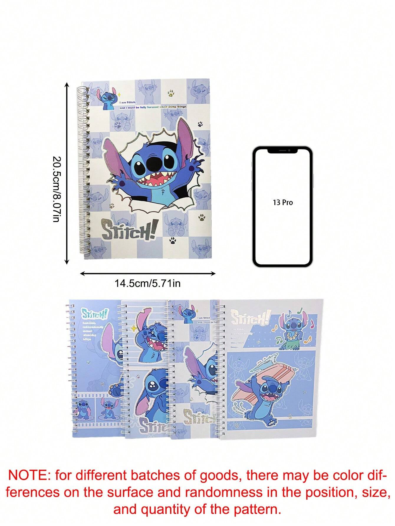 Random Style Disney Kawaii Stitch Note Book Lilo & Stitch Hand Book ...