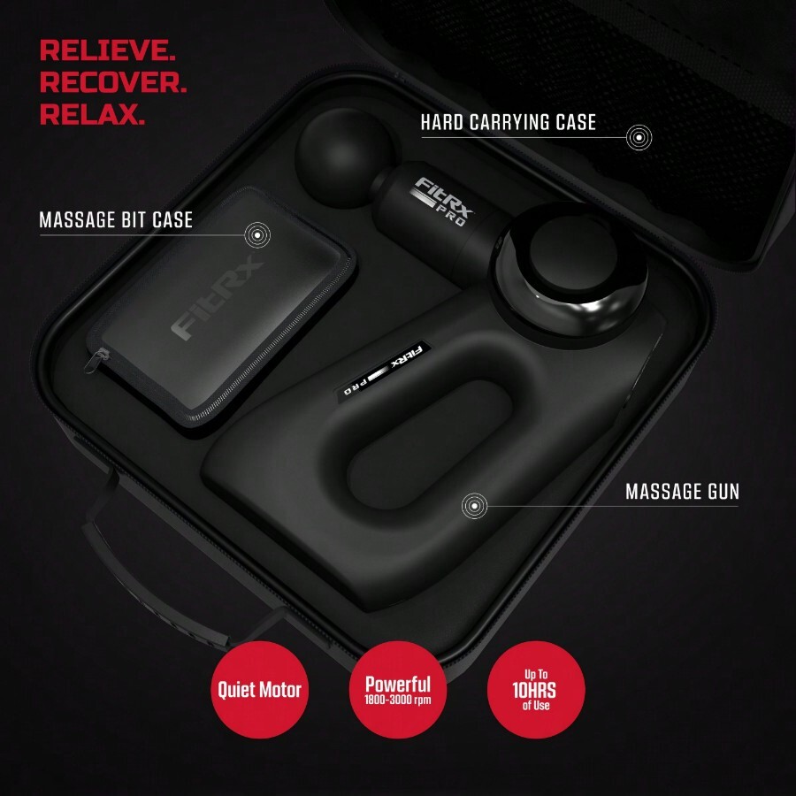 FitRx Pro Neck And Back Massager, Handheld Percussion Massage Gun With ...