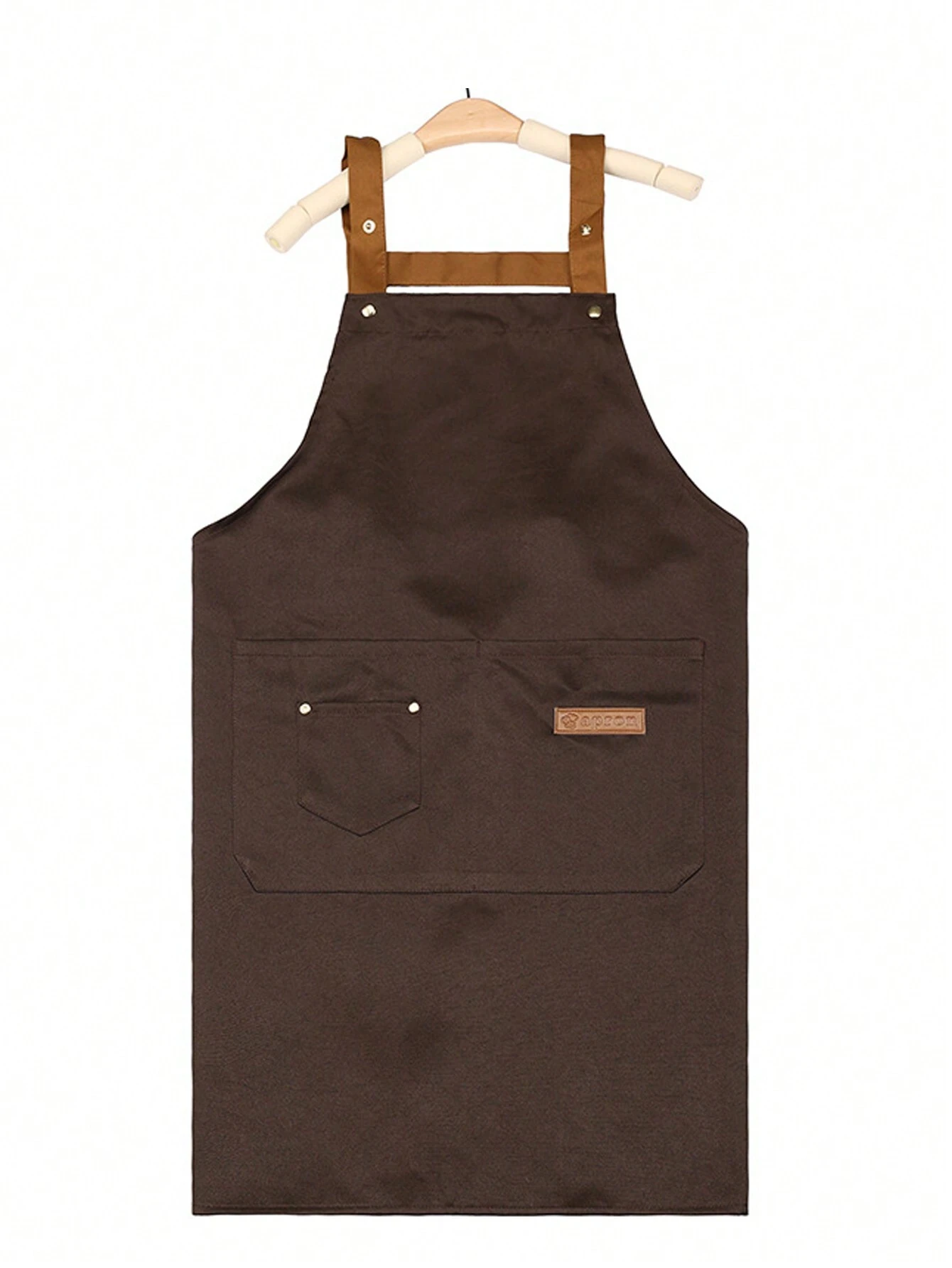 1pc Custom ‏Black Apron, Minimalist Polyester Letter Patch Decor ...