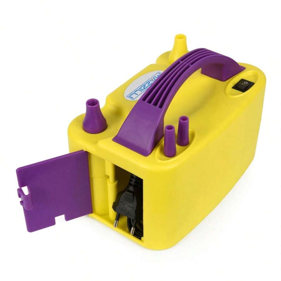 Inflador Compressor Balão Bexiga 2 Bico Festa Aniversário Com Medidor ...