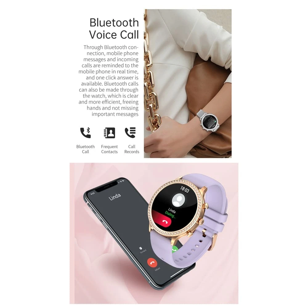 Rolls Timi ROLLS TIMI New Smart Watch For Women Bluetooth Call Mulit ...