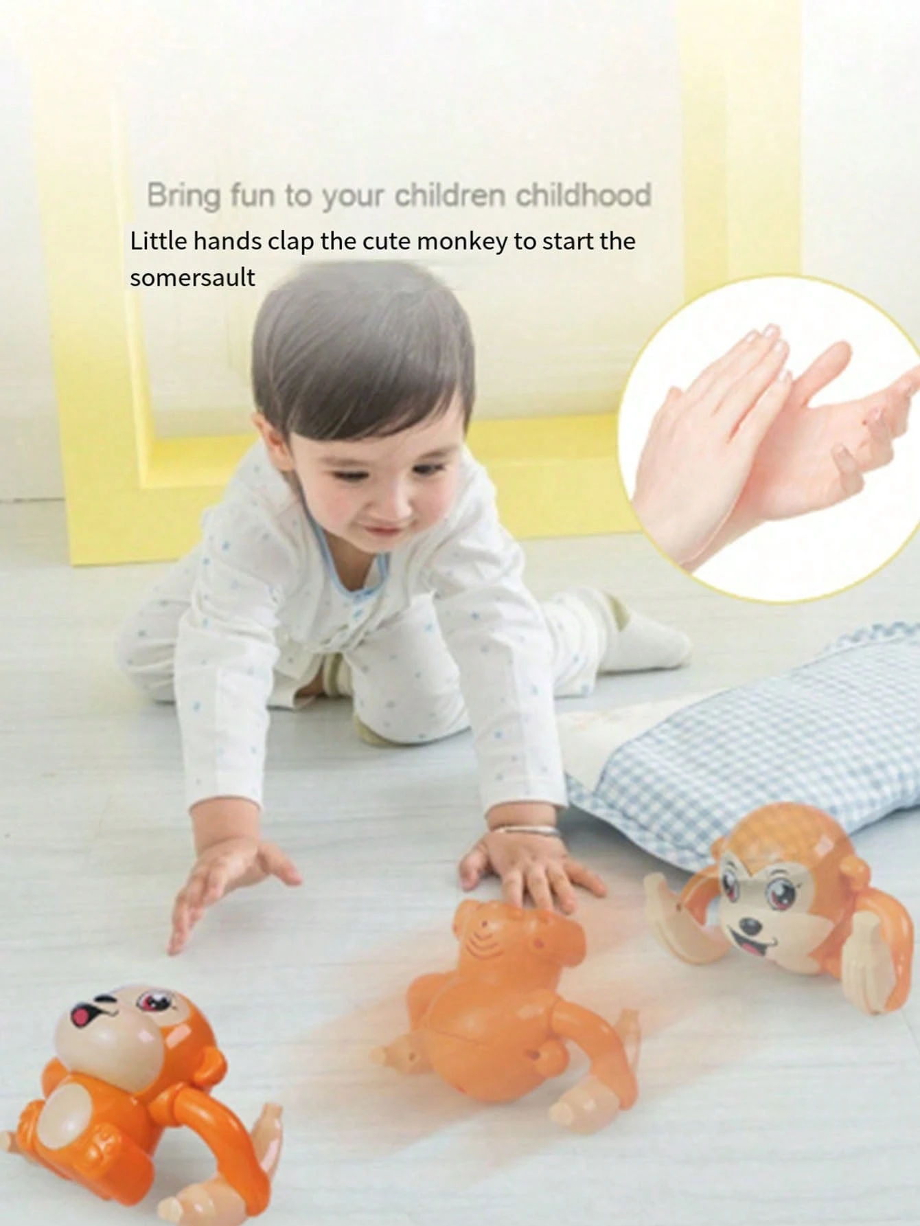 Electric Sensing Somersault Monkey Kids Toys, Sound Activated Music ...