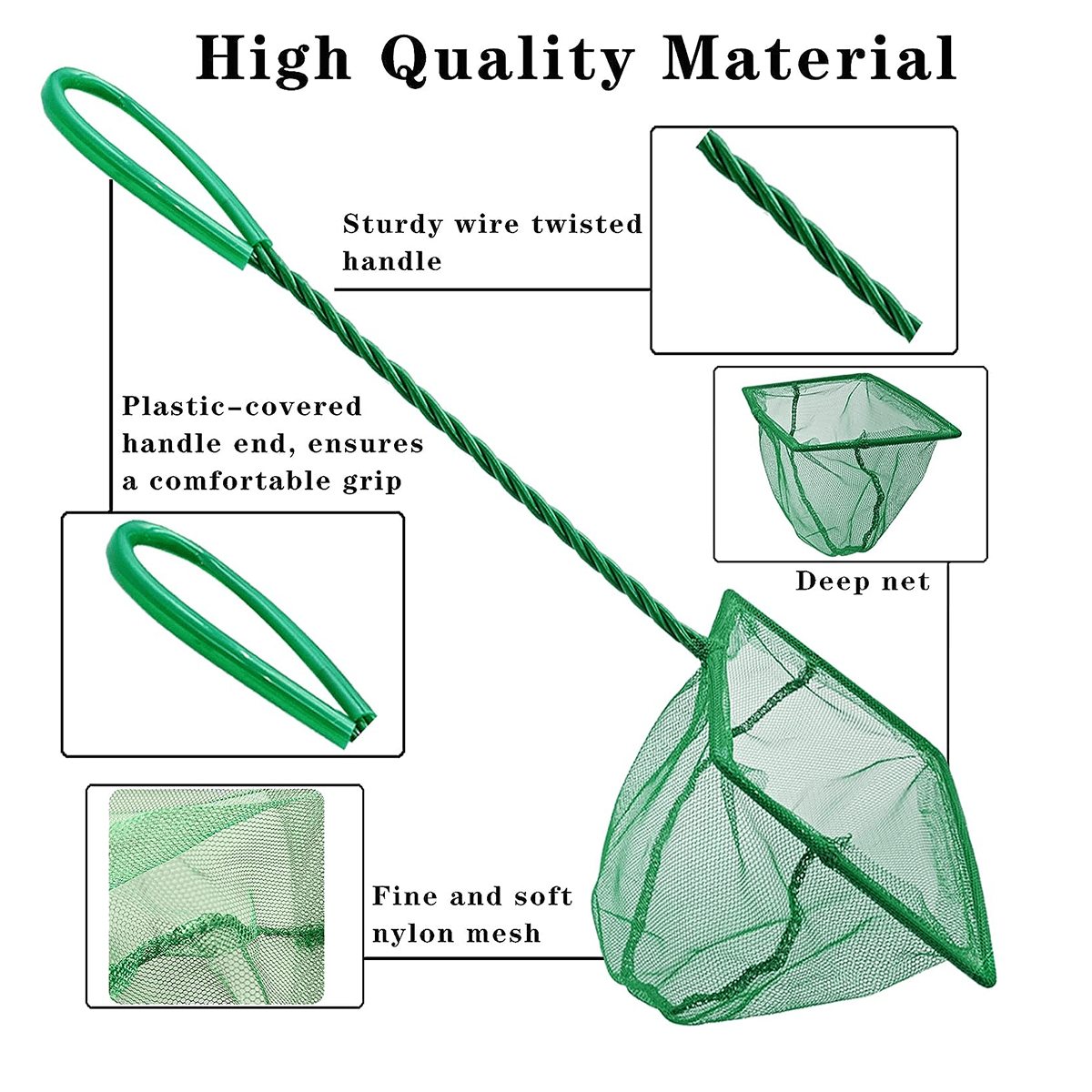 Rede de 5 polegadas para Aquário, Rede de Aquário com Cabo Longo ...
