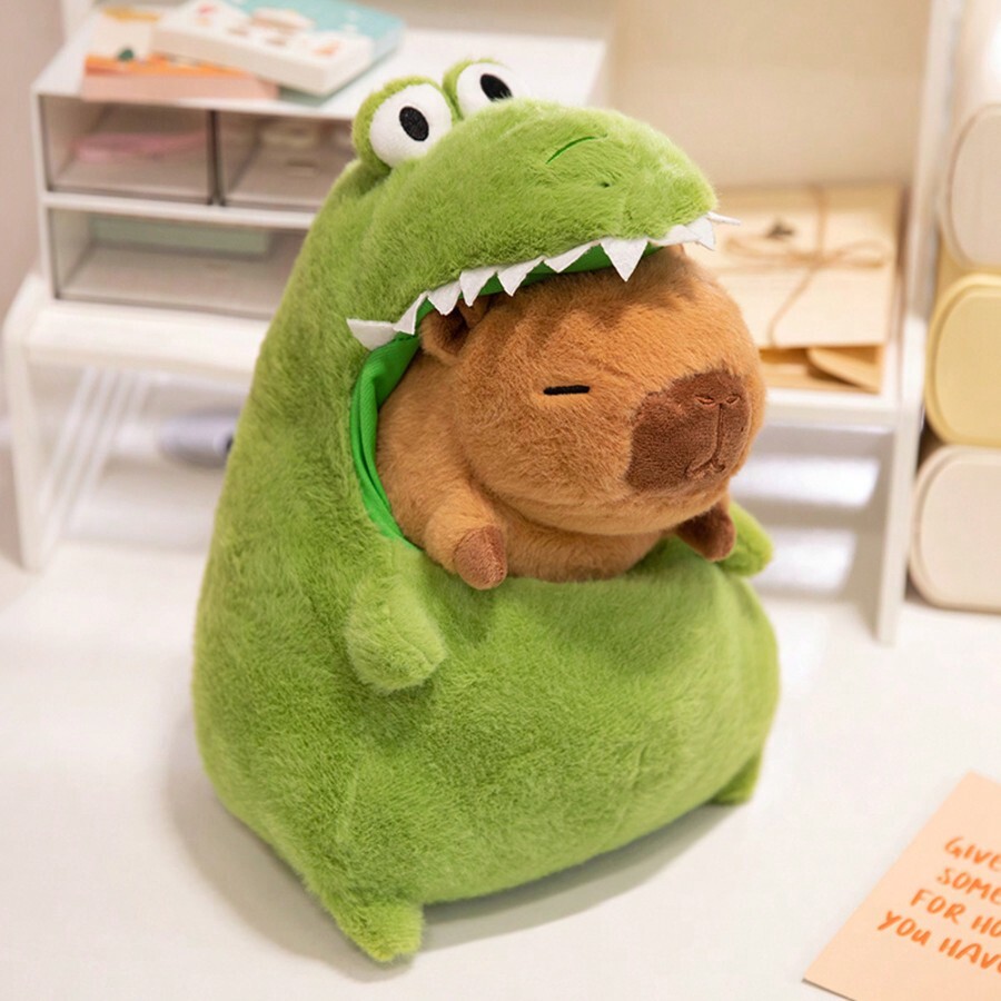 Creatival Crocodile Capybara Plush Toys Cute Capybara Stuffed Animals ...