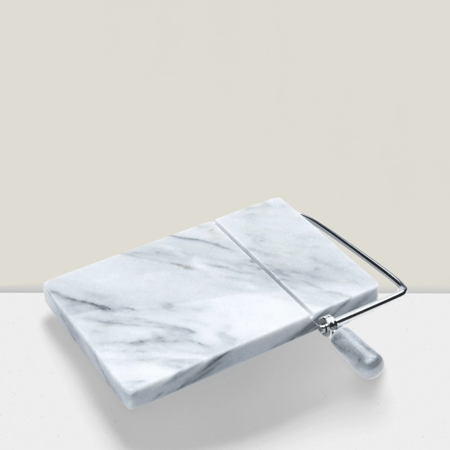 White Marble Cheese Slicer With Extra Wire – Durable, Stylish, Easy To ...