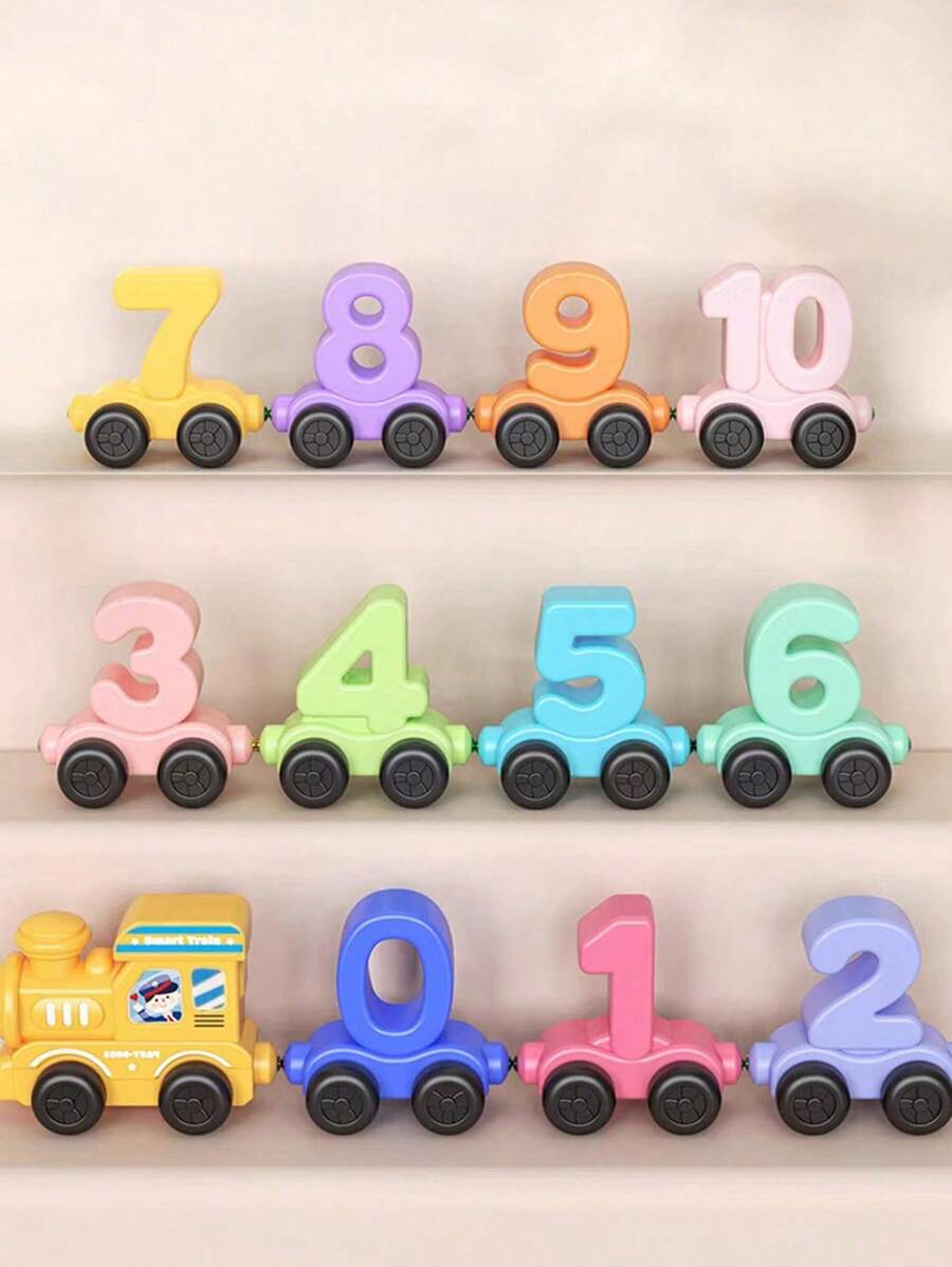1 Box Magnetic Digit Train Plastic Children Early Educational Cognitive ...