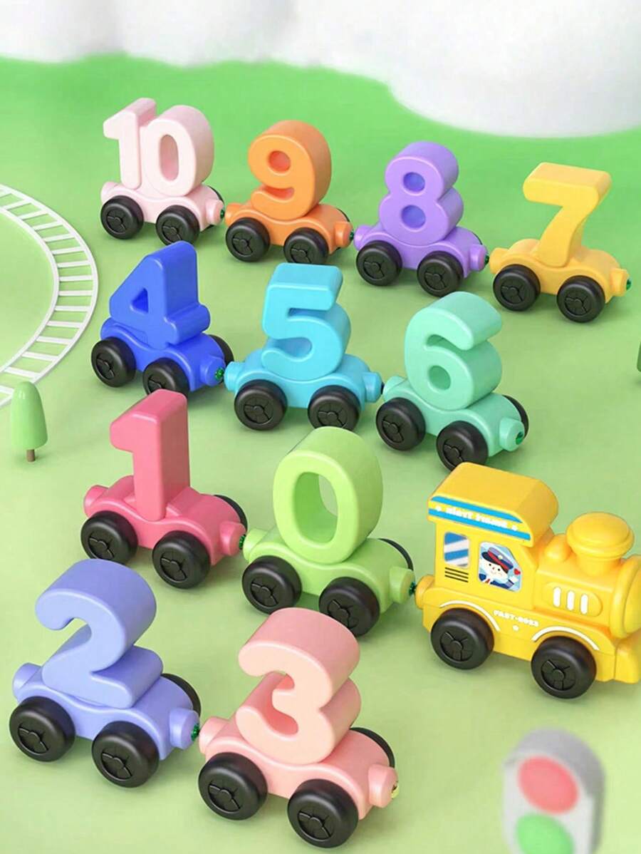 1 Box Magnetic Digit Train Plastic Children Early Educational Cognitive ...