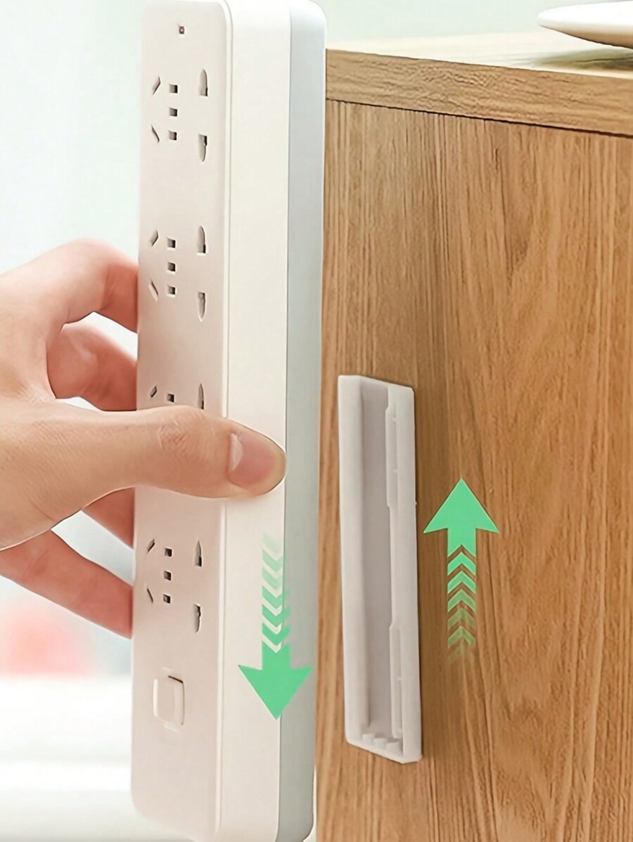 Wall Mount Power Outlet Holder, No Drilling Needed Adhesive Plastic ...