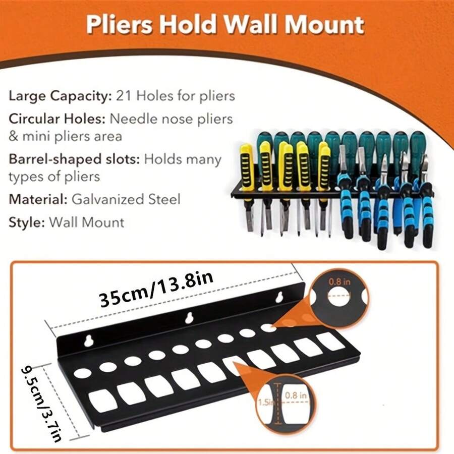 Versatile Wall-Mounted Tool Organizer For Garage - Rustproof Metal ...