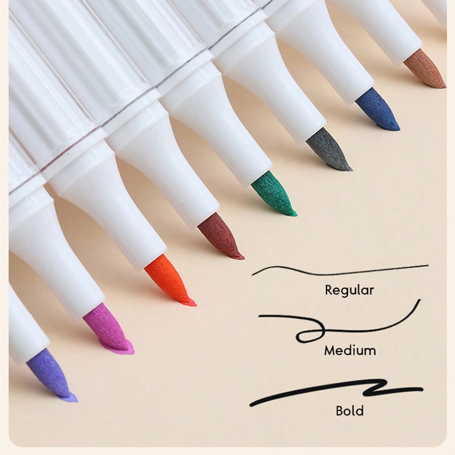 Blue Acrylic Marker Pens With Soft Nibs For Blendable Colors, High ...