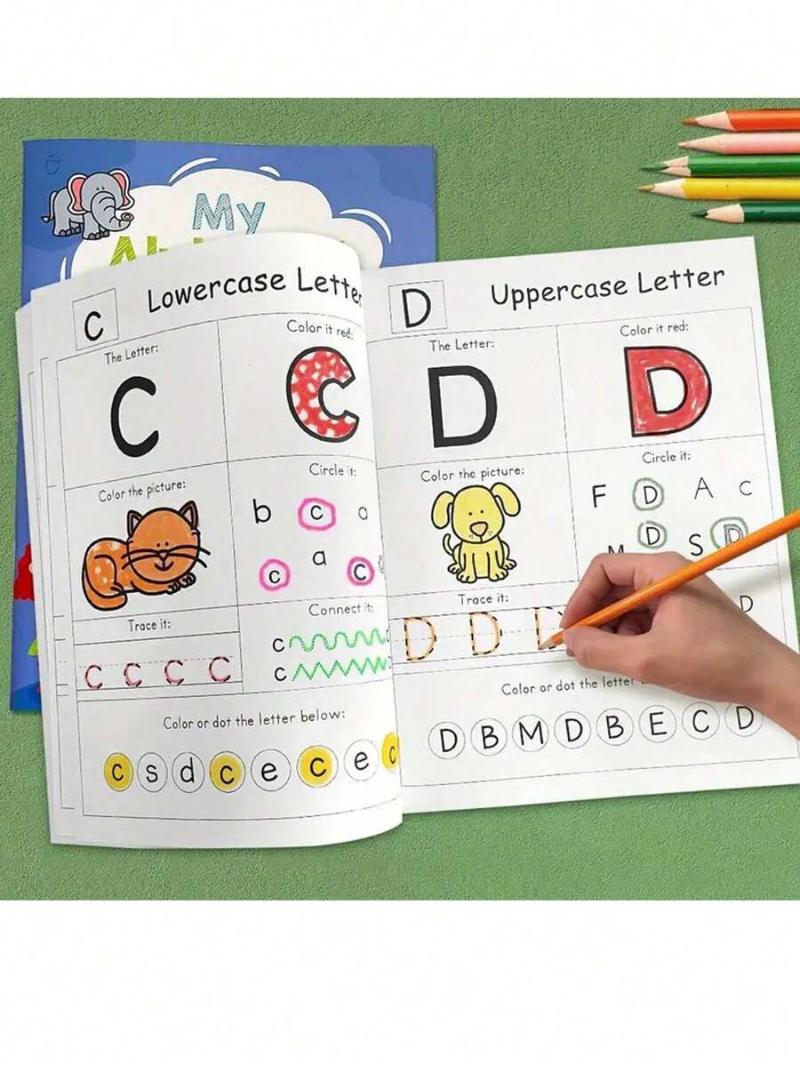 52-Page Children's Letter Tracing Workbook, ABC Handwriting Practice ...