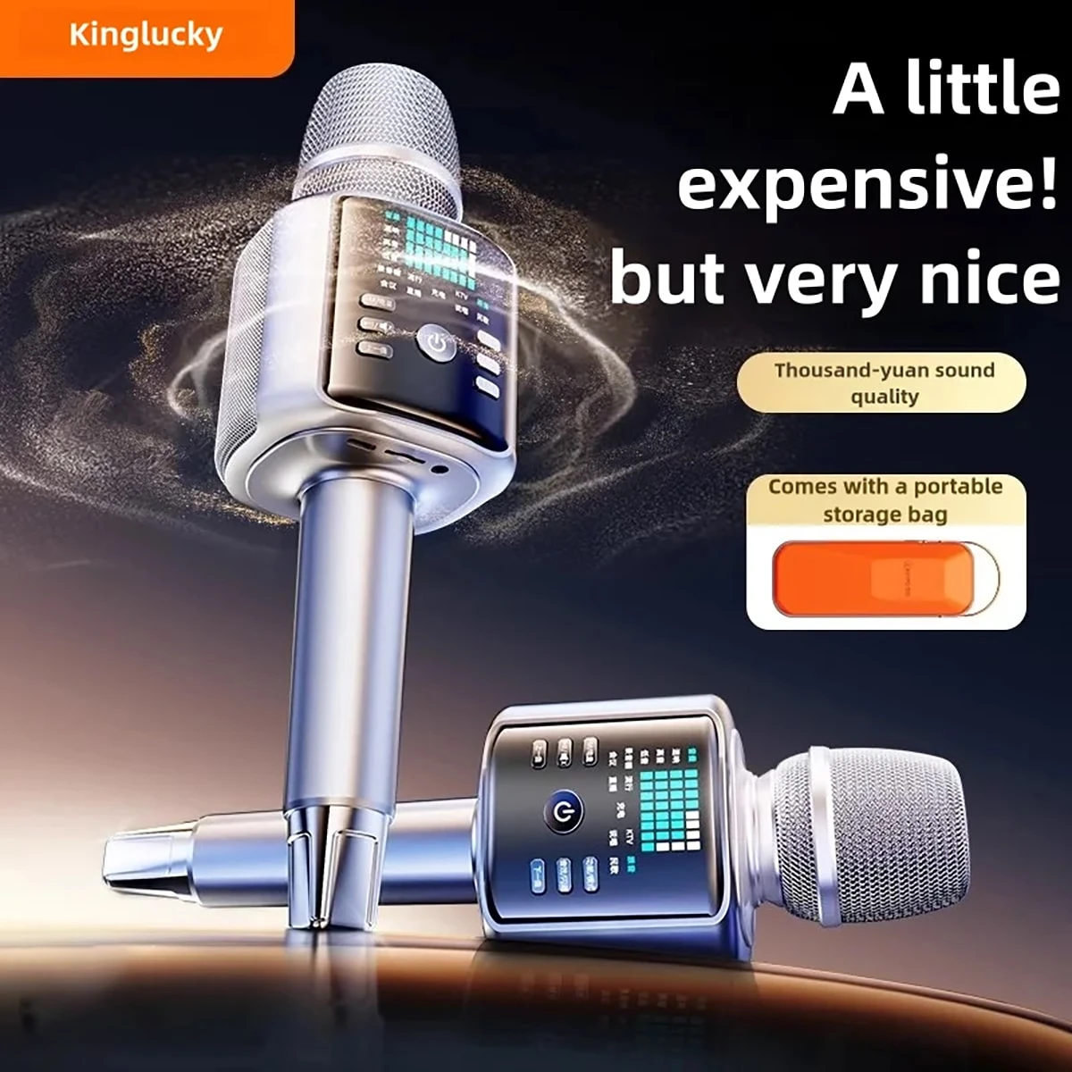 Kinglucky Kinglucky Wireless Karaoke Microphone With Built-In Speaker ...