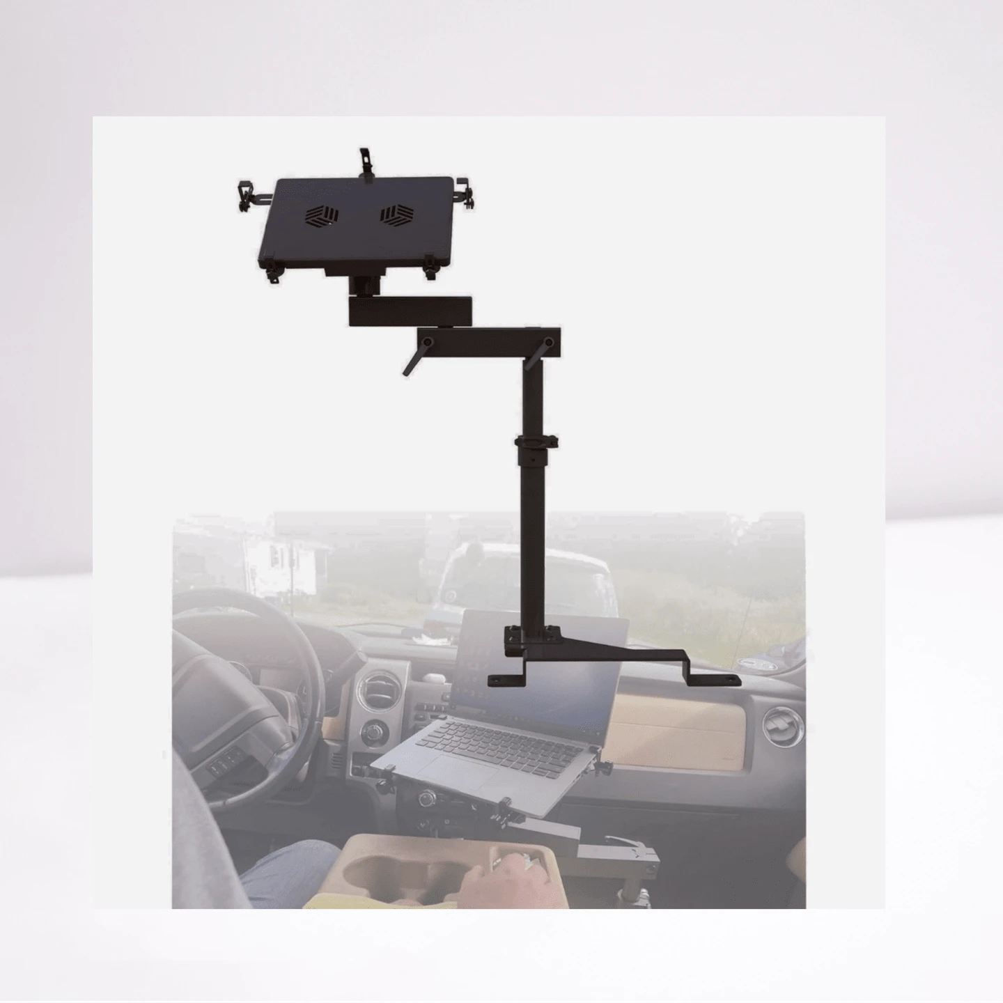 Truck Laptop Mount For F150 F250 F350 F550 Vehicle Computer Stand ...