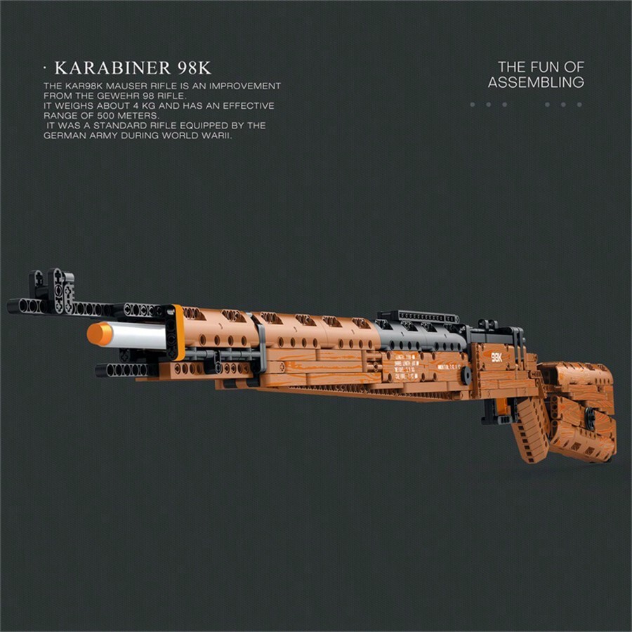 Creative Kar98K Sniper Rifle Military Weapon Building Blocks, Super ...