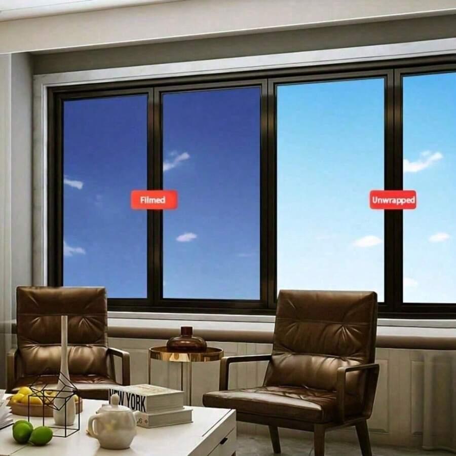 1 Roll Of Window Glass Heat Insulation Film, One Way Perspective Window ...