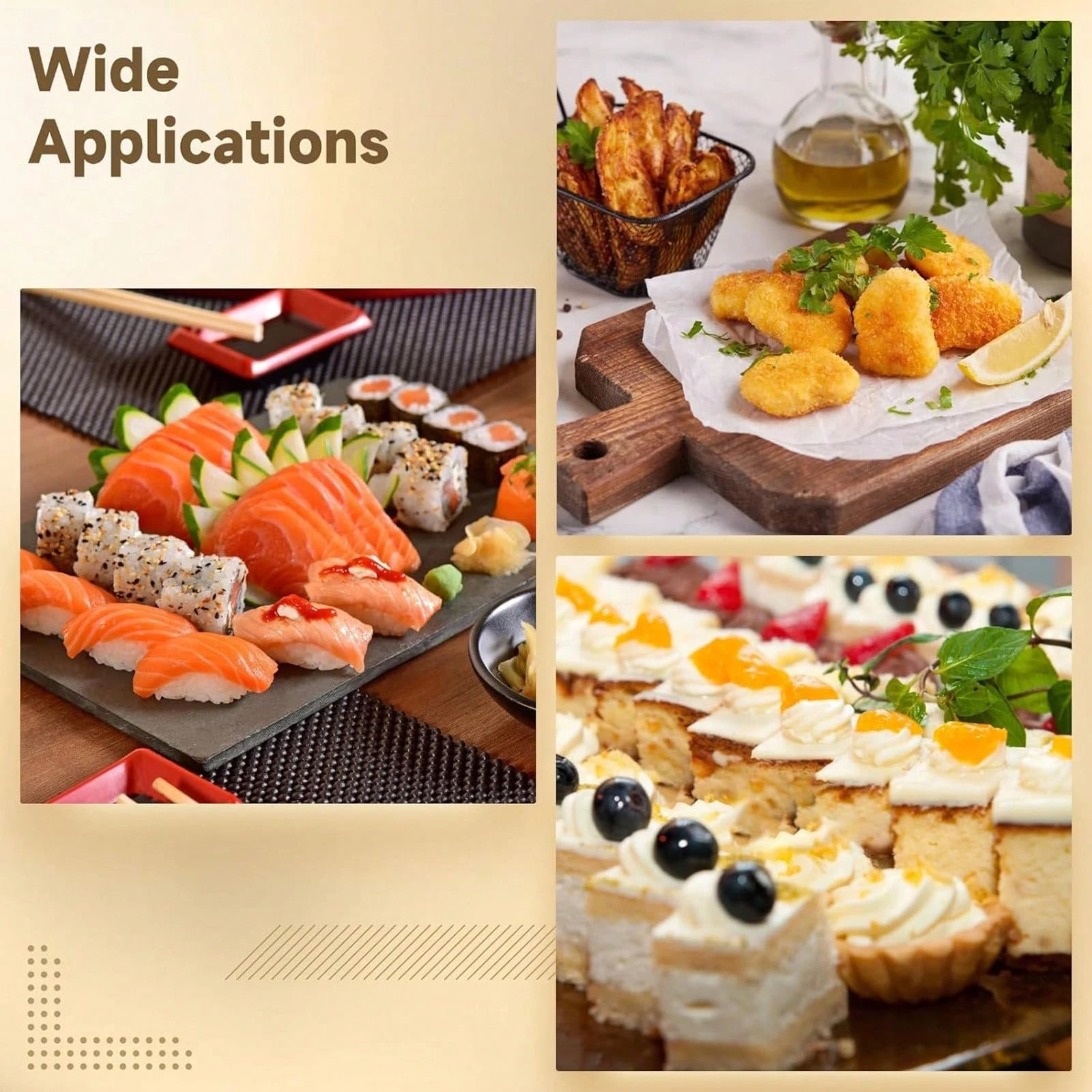 50 Vassoi per servire il cibo, piccoli vassoi in carta kraft ...