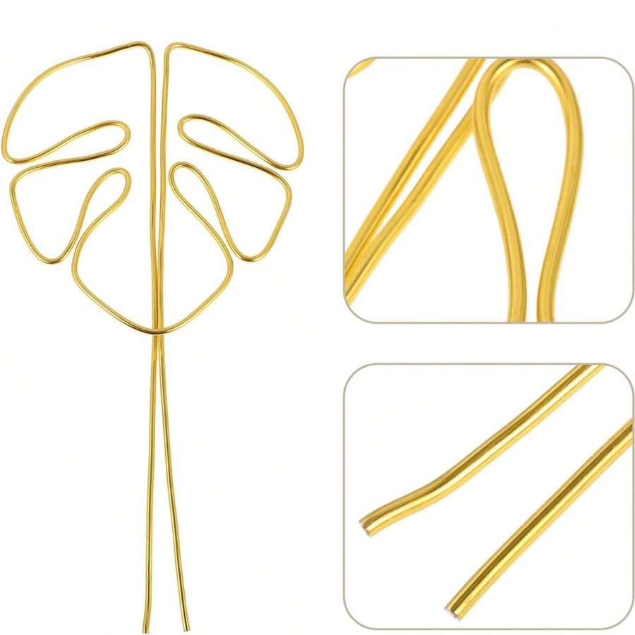 Turtle Back Bamboo Shape Plant Support, Two Colors, Gold, Green ...