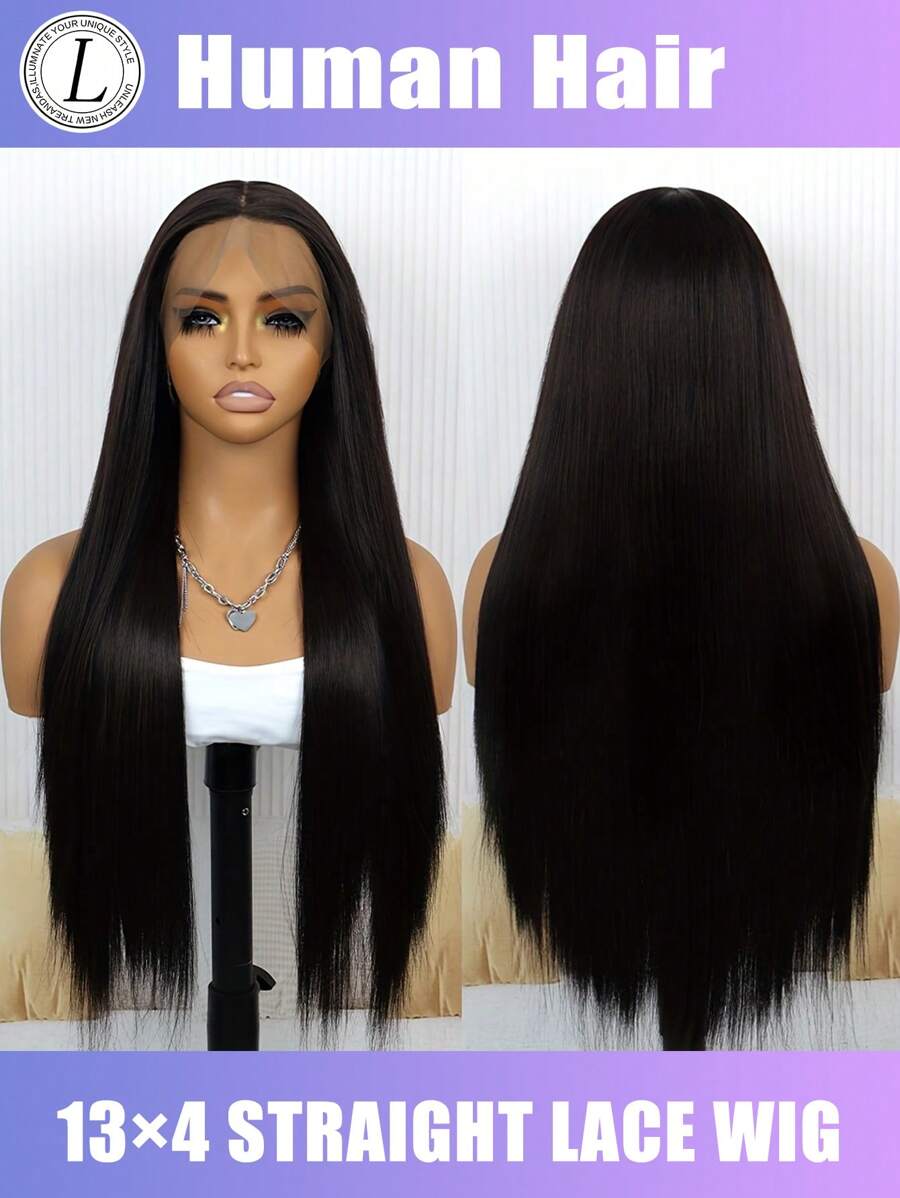 30 Inch Straight Lace Front Wigs Human Hair Pre-Plucked 180% Density ...