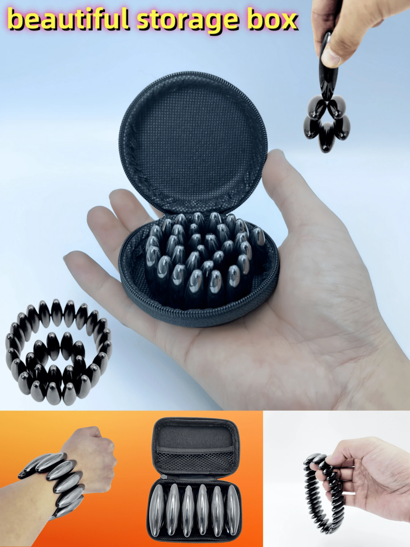 6/12/30pcs Multi-Size Multi-Purpose Polished Ferrite Olive-Shaped ...