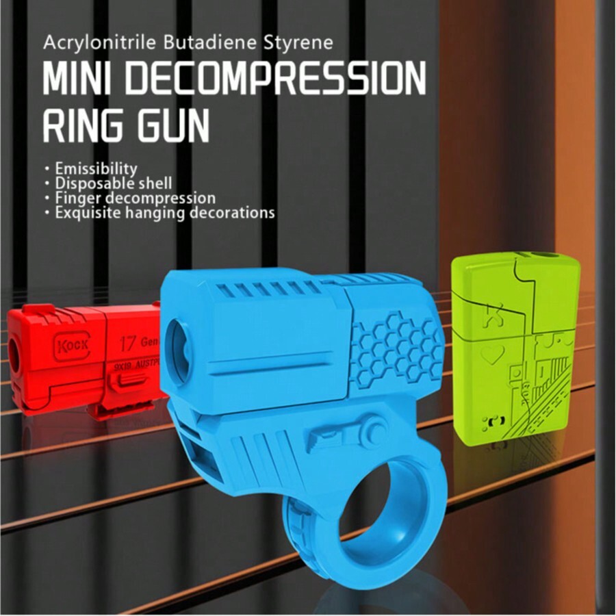 1pc Cross-Border Mini Ejectable Ring Toy Gun, Finger Shooter AK08 for ...