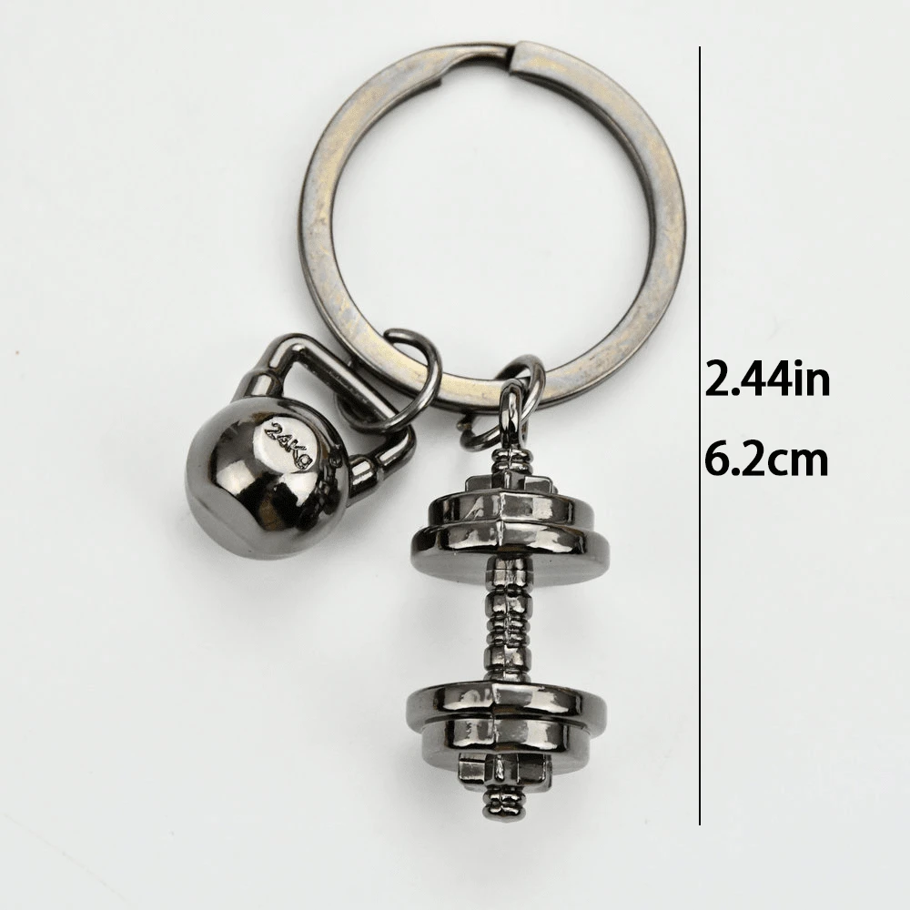 1pc Dumbbell Key Chain, Fashionable Minimalist Sports Style Metal ...