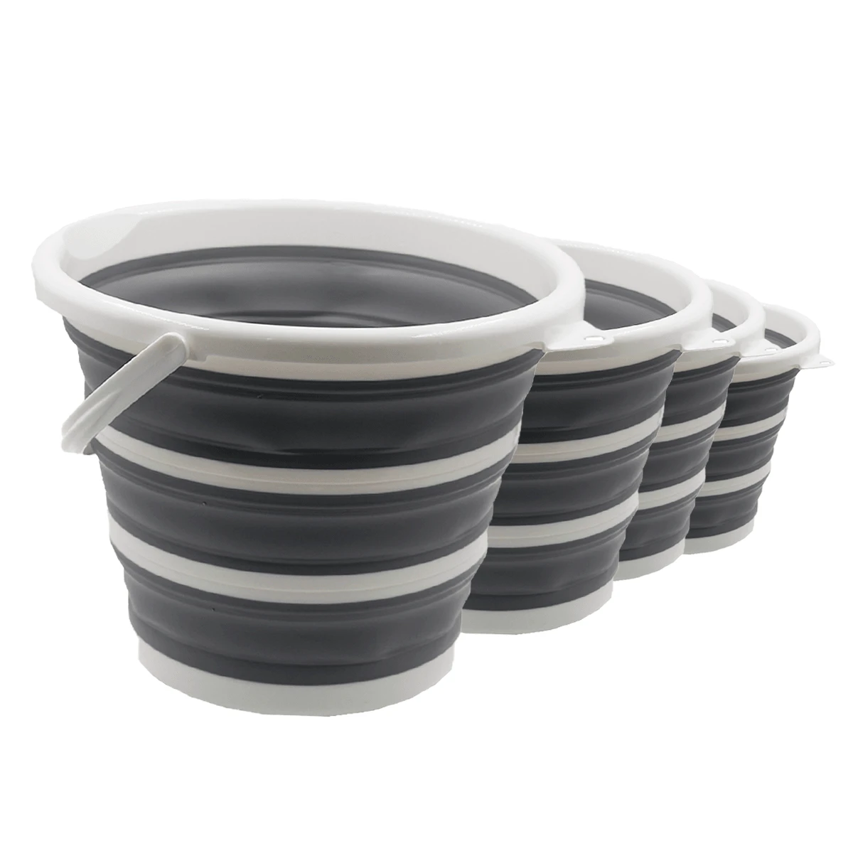 Kit 2 Silicone Folding Retractable Buckets 10 L | SHEIN USA