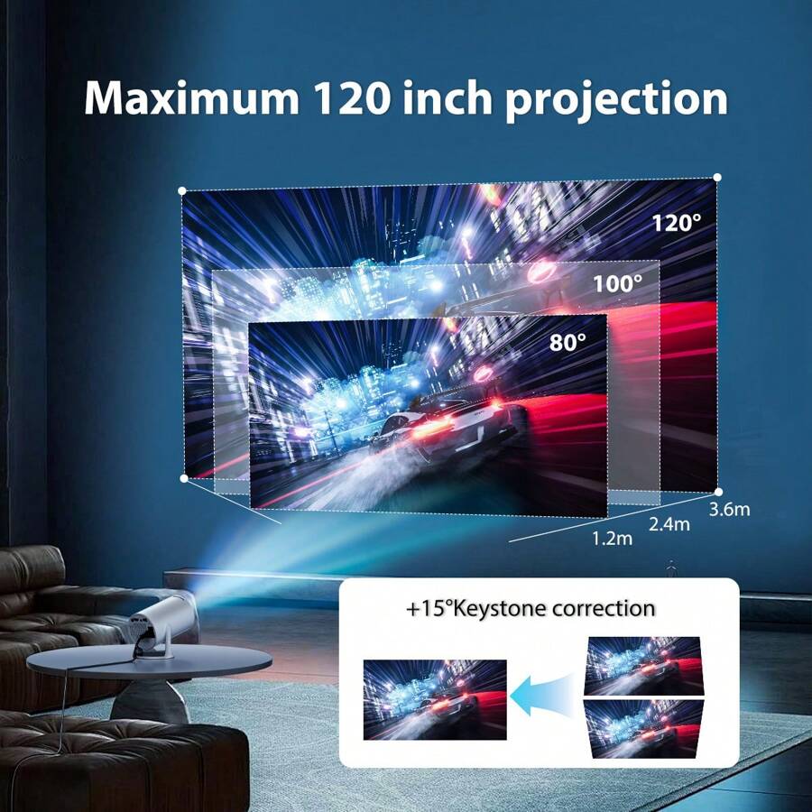 Mini Projector With WIFI 6 And Bluetooth,HY3000,4K 1080P Support ...