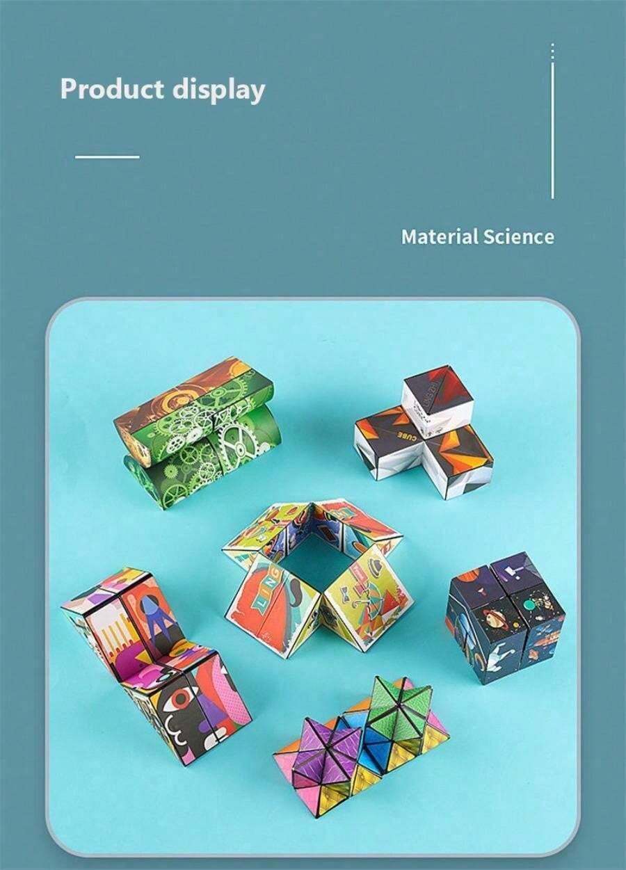 Infinity Magic Cube - 3D Hexagon Puzzle For Youngsters, Space Geometry Flip Toy, Brain Boost ...