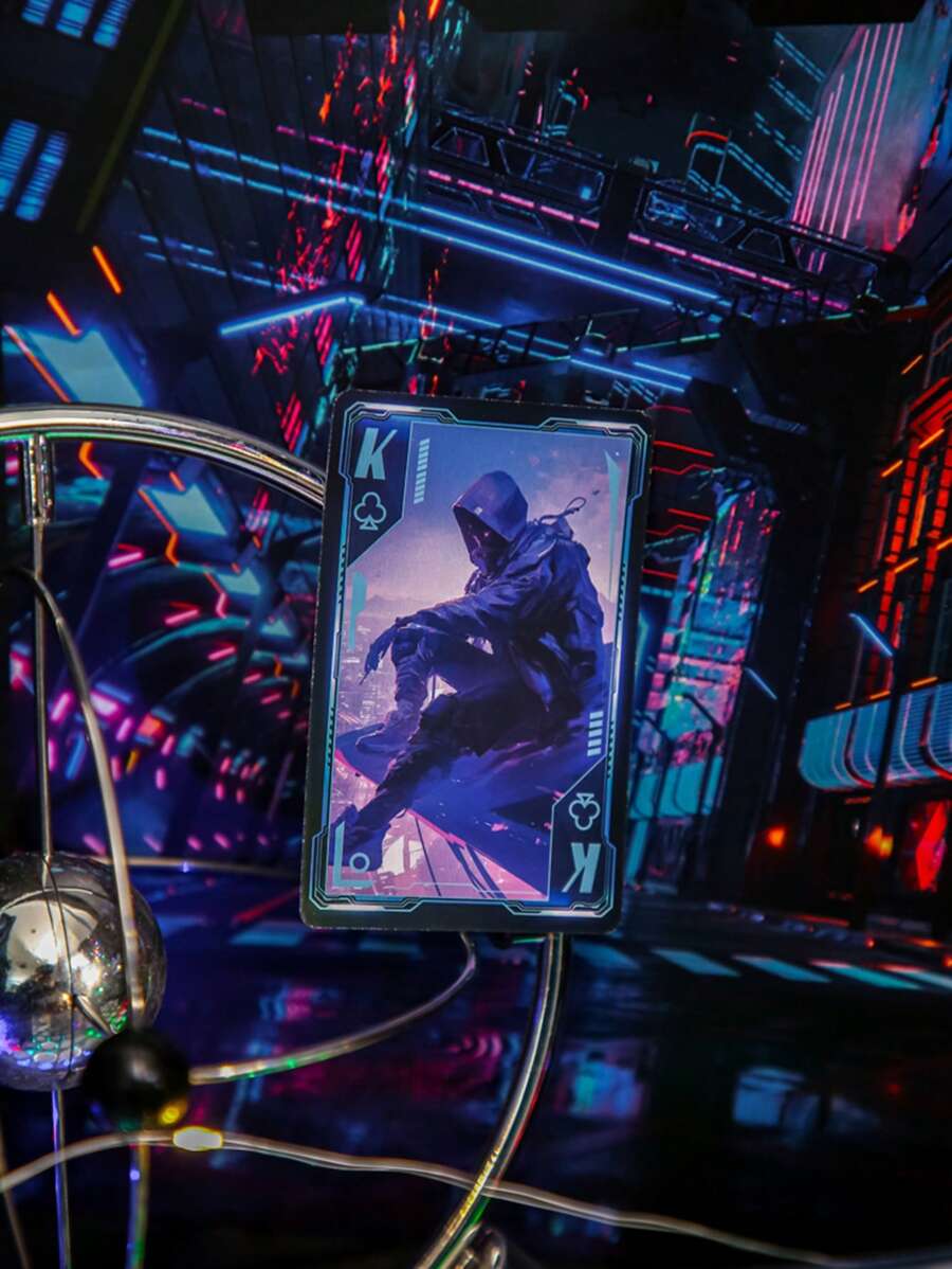 55pcs Sci-Fi Character Theme Playing Cards, Cyber Fantasy Collection ...